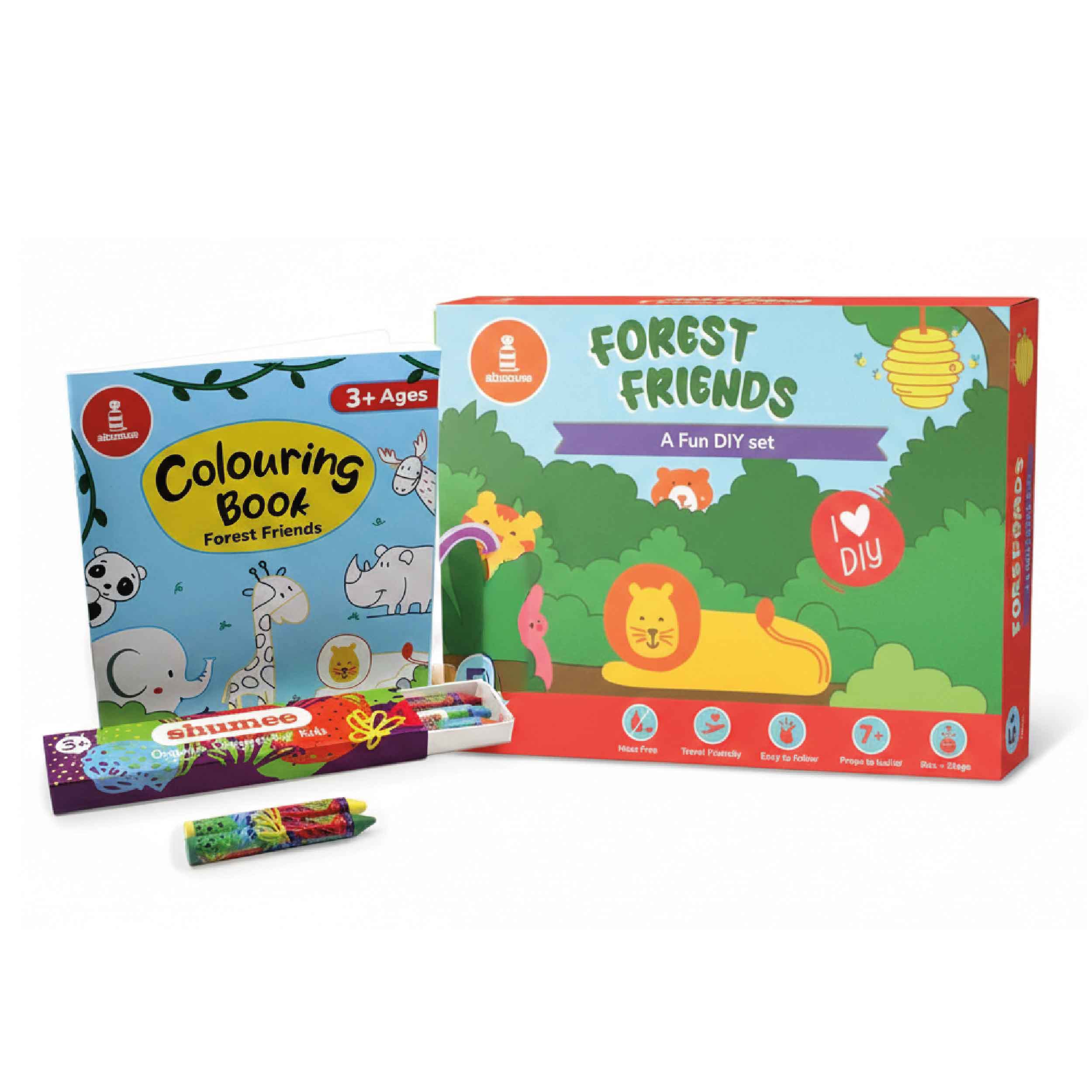 Forest Friends DIY box and Coloring book (3-8 years) – Shumee