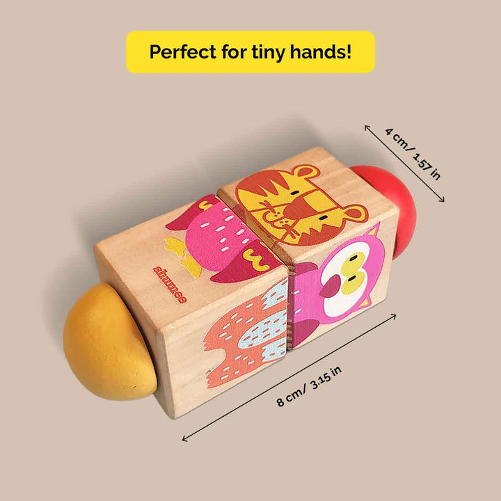 Buy online Wooden Animal Rotate and Turn Puzzles for kids | Shumee