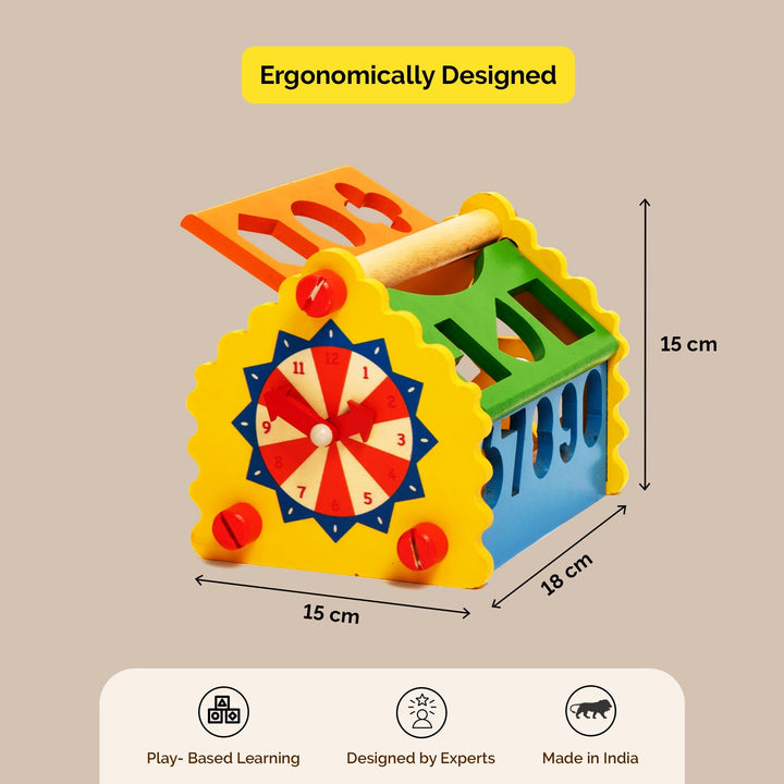 Buy Wooden Shape & Number House: Educational Puzzle Set Toy – Shumee