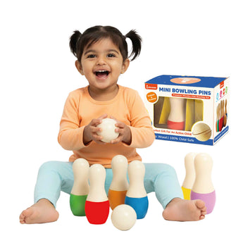 Mini Wooden Bowling Pins - Kids Bowling Set | Shumee