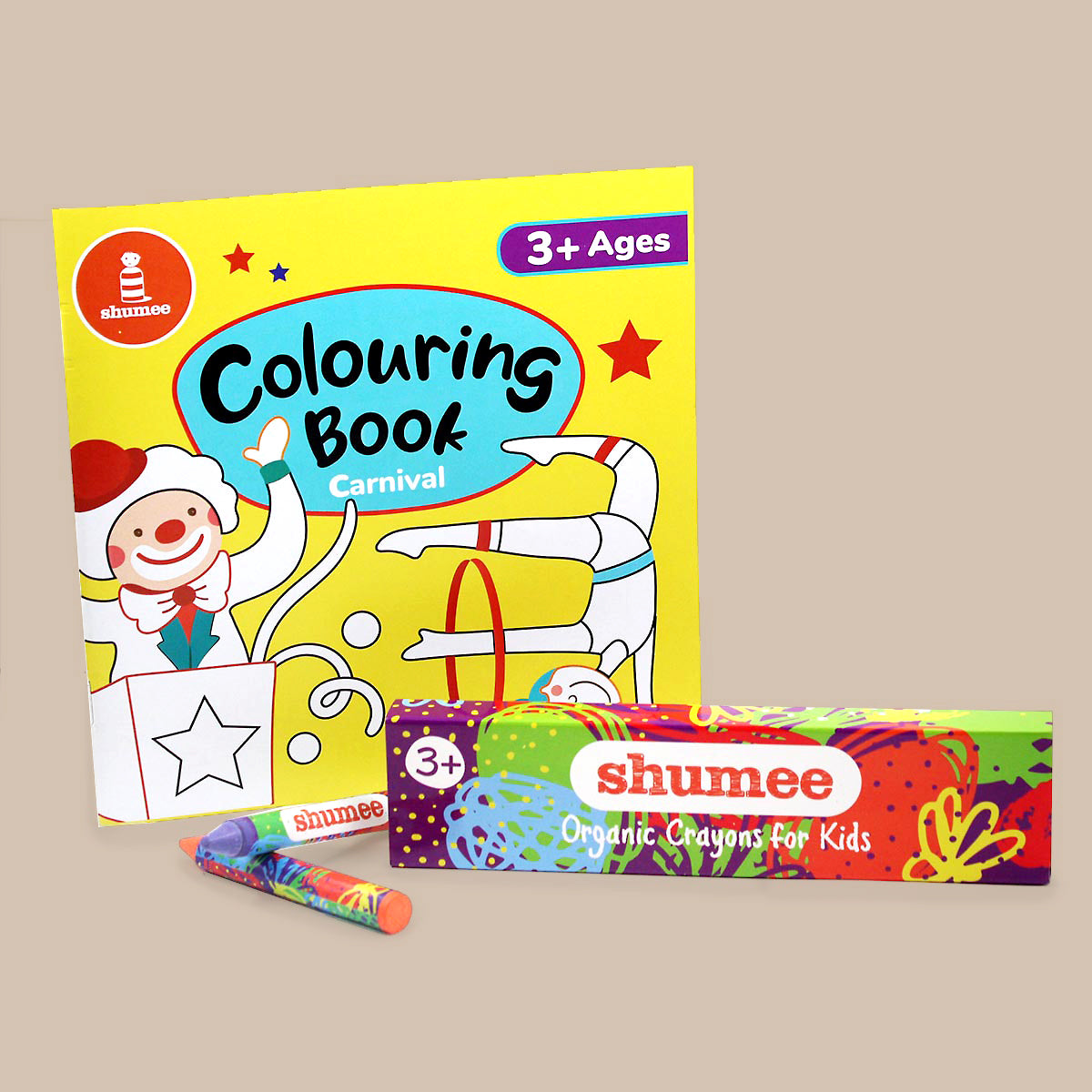 Carnival Fun Coloring Book and Organic Crayon Kit (3 Years+) – Shumee
