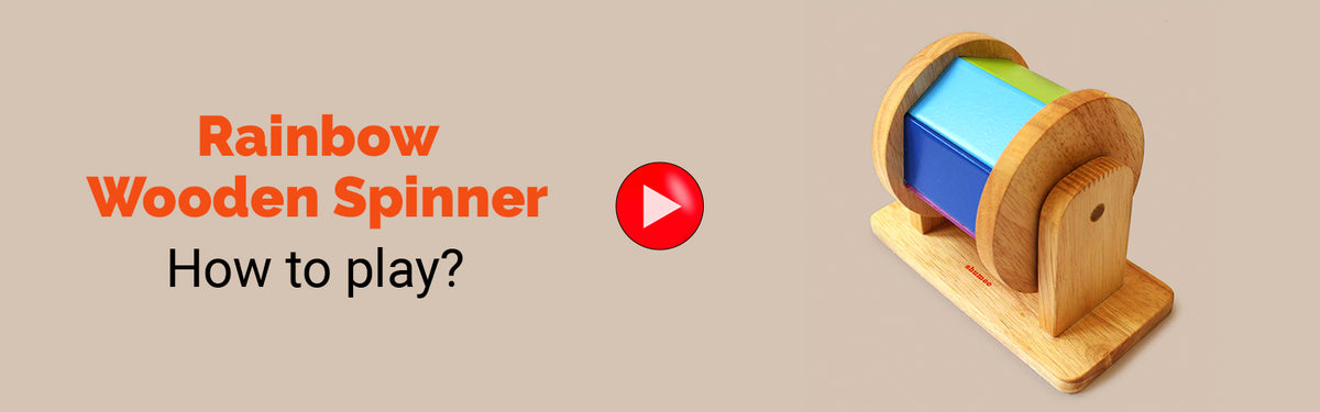 Buy Rainbow Wooden Spinner: Best Montessori Wooden Toy for Kids – Shumee