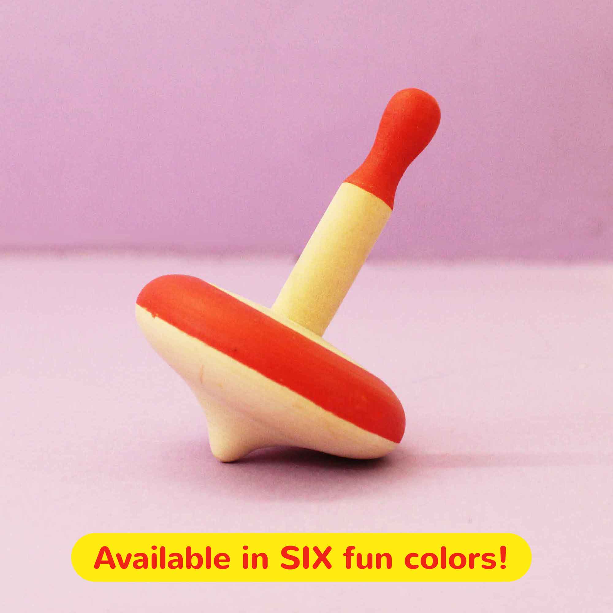 Colorful Wooden Spin Tops Set (Available in 3 colors) (3 Years+) – Shumee