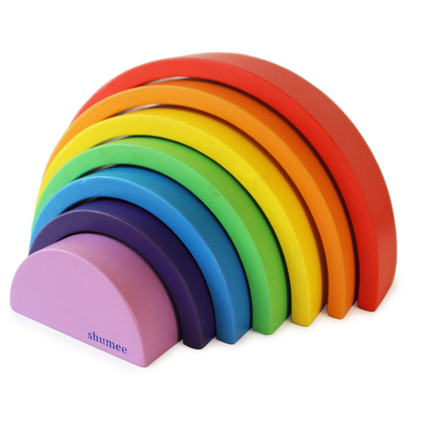 Wooden Rainbow Arc - Colourful Wooden Arch Stacking Toy for Kids for 1. ...
