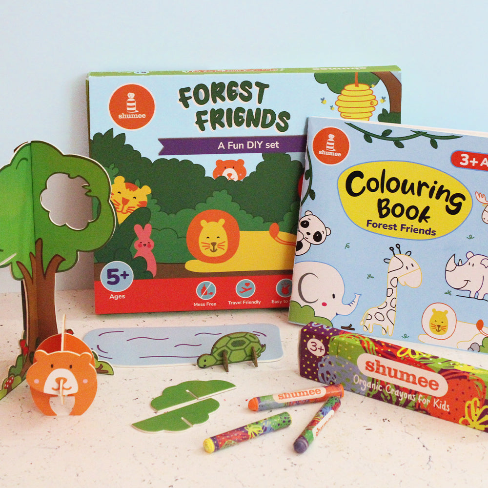 Forest Friends DIY box and Coloring book (3-8 years) – Shumee